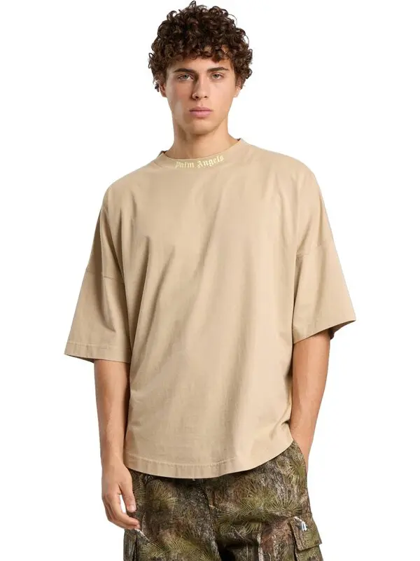 Palm Angels Classic Logo Oversized T-shirt - Beige