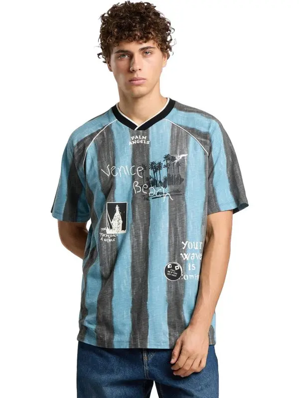 Palm Angels Soccer Cali Regular T-shirt - Black