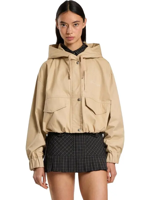 Palm Angels Palm Sway Loose Windbreaker - Beige