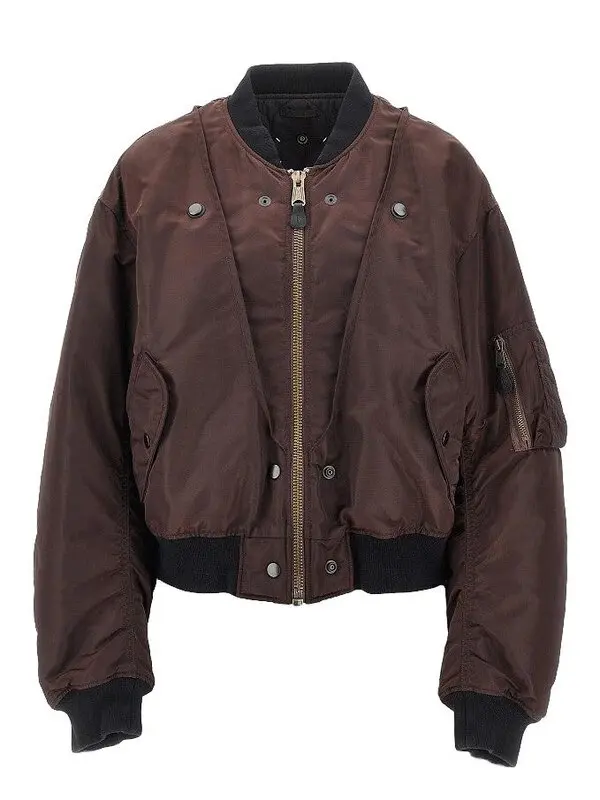MAISON MARGIELA Reversible Padded Bomber Jacket - Brown