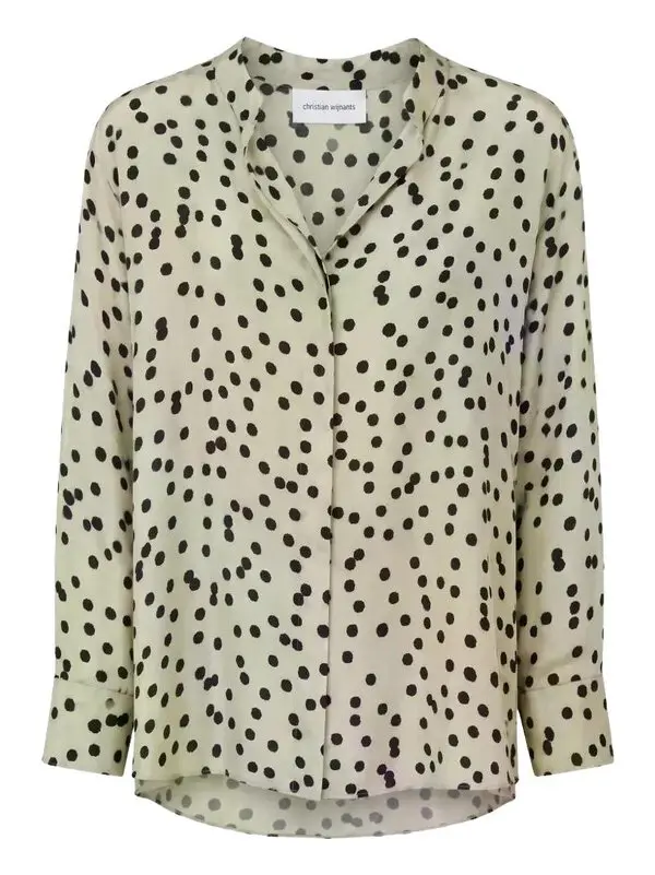 Christian Wijnants Polka-dot Long-sleeved Blouse - Neutrals