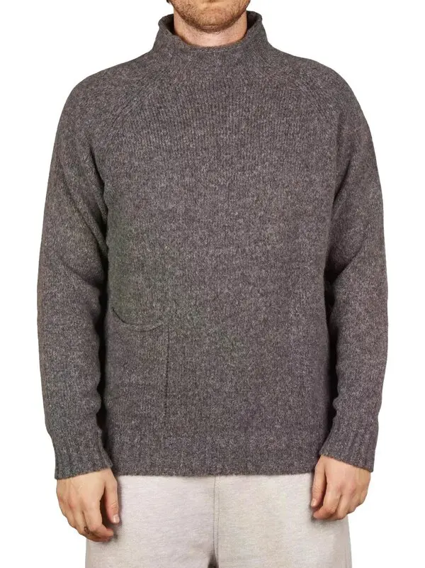 ROBERTO COLLINA High-neck Raglan-sleeve Sweater - Grey