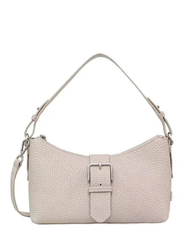 Marc O'polo Binna Buckle-detail Pebbled Shoulder Bag - Neutrals