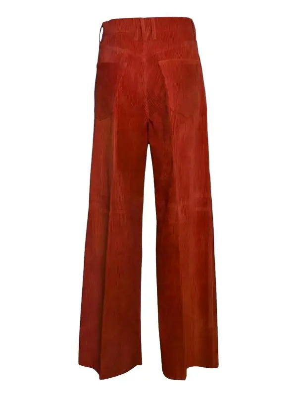 Momoni Aoki Corduroy Wide-leg Trousers - Red