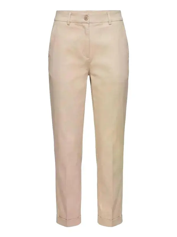 Peserico Pressed-crease Turn-up Trousers - Neutrals