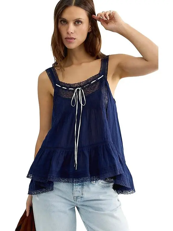 Free People Ana Top - Deeper Iris
