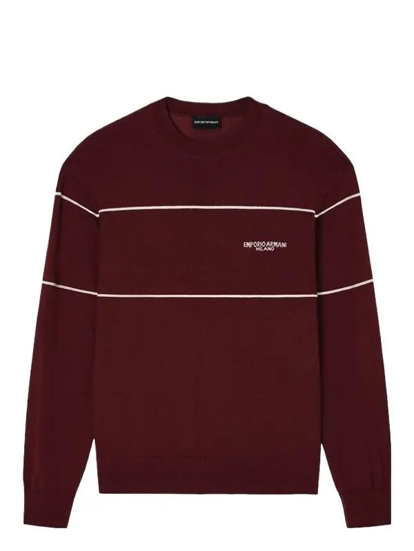 Emporio Armani Striped Sweater - Brown
