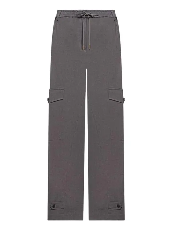 TWINSET Logo Casual Pants - Gray