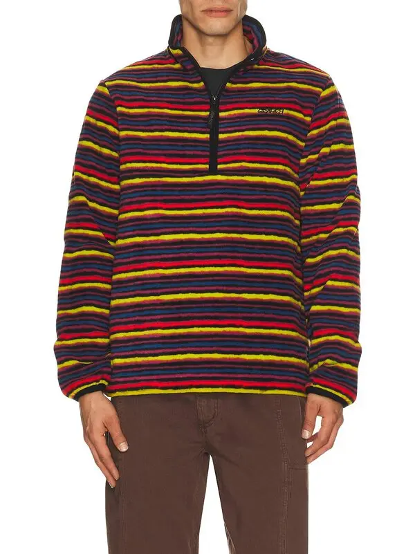 Gramicci Thermal Fleece Pullover In Multi - Multi-stripe