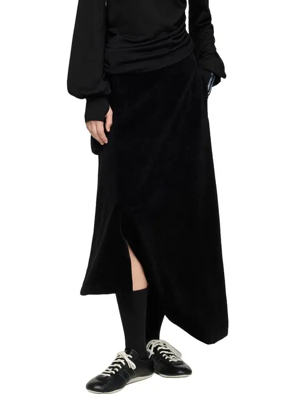 Adidas Y-3 Velvet Corduroy Utility Skirt - Black
