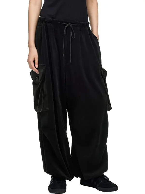 Adidas Y-3 Velvet Corduroy Cargo Pants - Black