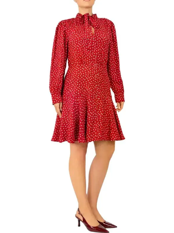 Rebecca Taylor Polka-dot Midi Dress - Red