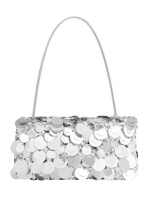 Rabanne Sparkle Sequined Shoulder Bag - Silver