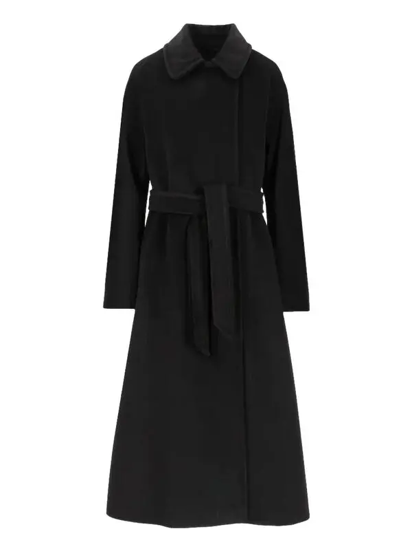 Max Mara Apice Belted Coat - Black
