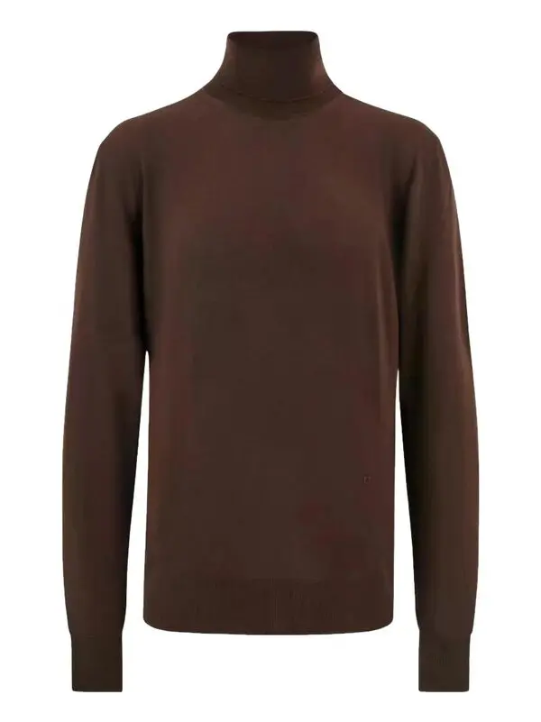 FERRAGAMO High-neck Pullover - Brown