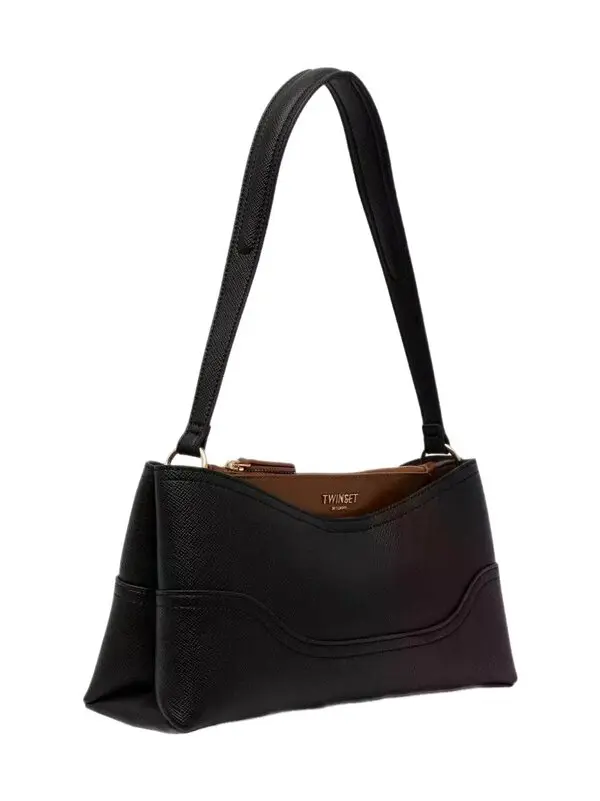 TWINSET Grained-texture Shoulder Bag - Black