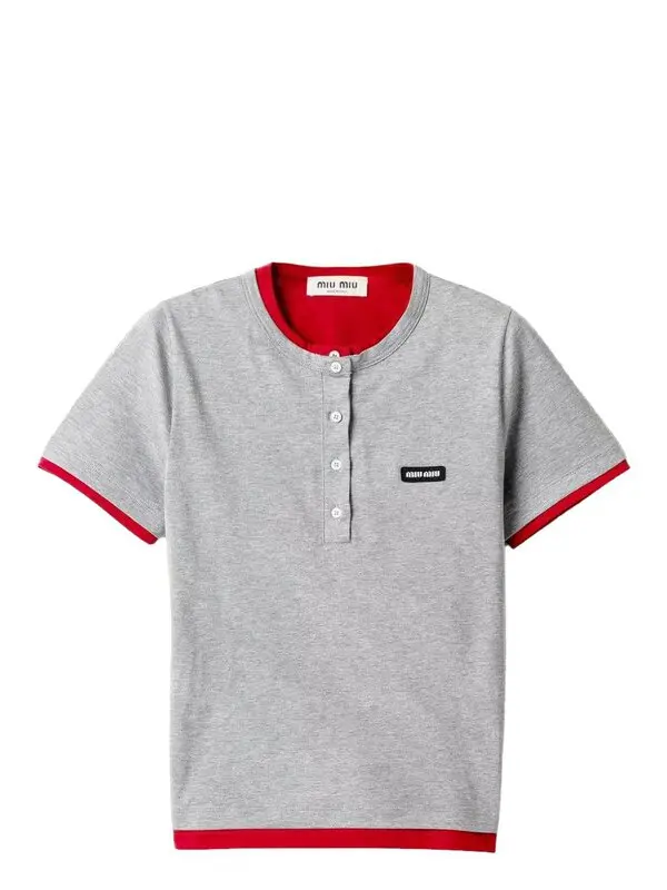 Miu Miu Jersey T-shirt - Grey