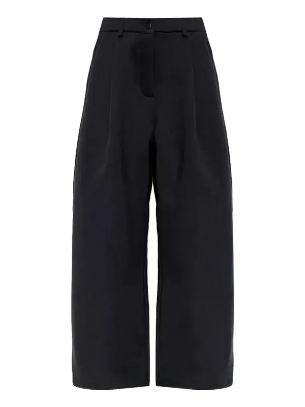 Nike Article Fleece Oversized Mid-rise Wide-leg Pants - Black