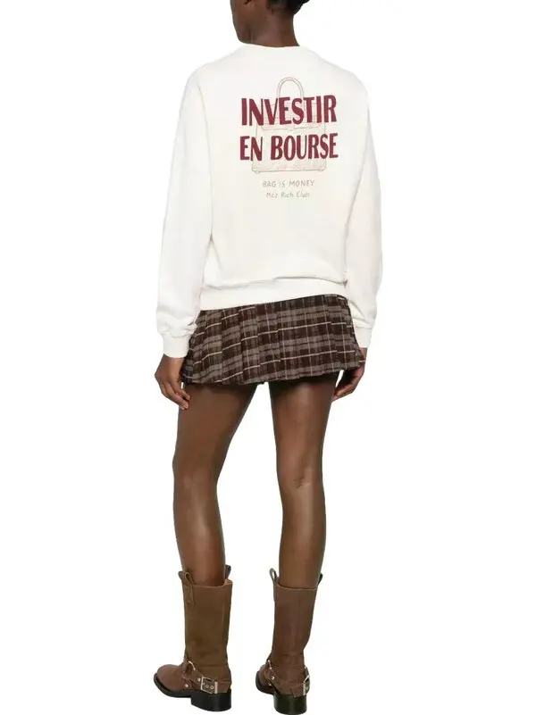 MC2 SAINT BARTH Stardust Slogan-print Crew-neck Sweatshirt - Neutrals