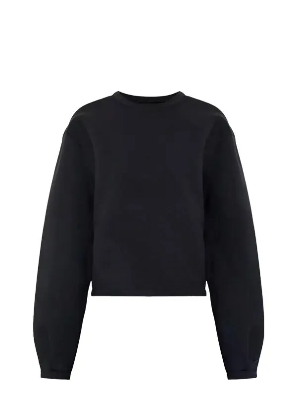 Nike Article Fleece Oversized Long-sleeve Top - Black