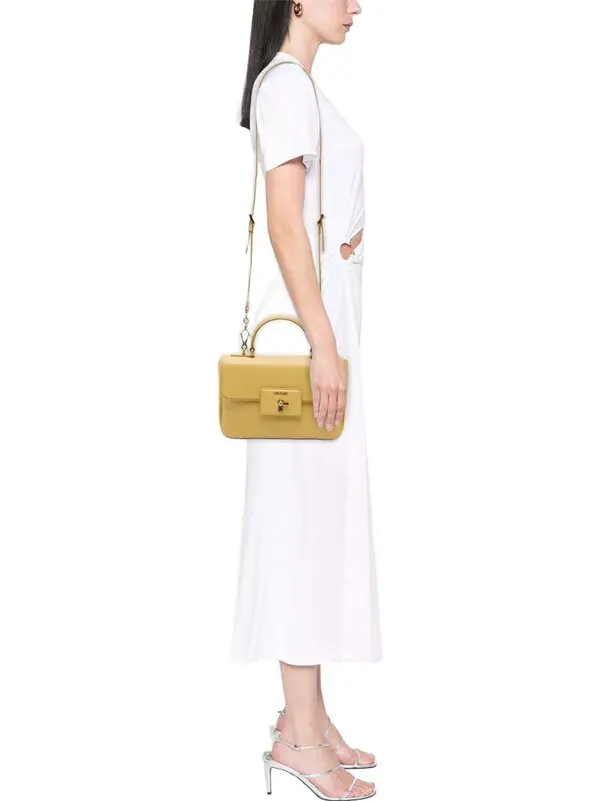 Prada 2013-2014 Saffiano Lux Top Handle Satchel - Yellow