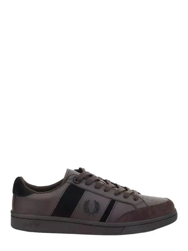 Fred Perry Logo-embroidered Panelled Sneakers - Brown