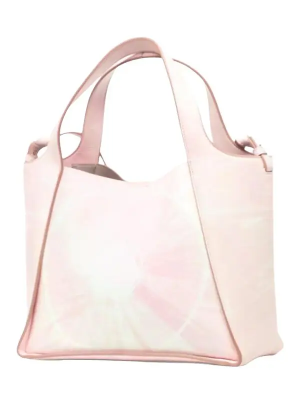 Stella McCartney 2018 Eco Leather Logo Tie Dye Tote Satchel - Pink