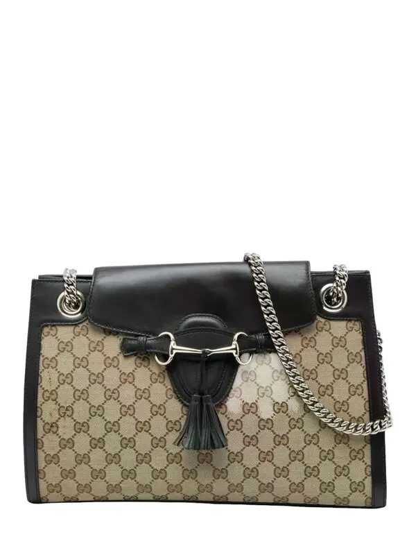 Gucci 2016-2026 Large Gg Canvas Emily Shoulder Bag - Neutrals