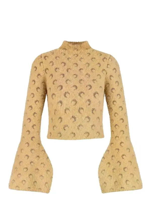 MARINE SERRE Moon Fluffy Sweater - Neutrals