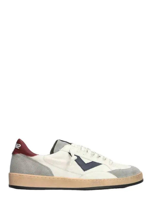 4B12 Playnew Logo-patch Panelled Sneakers - White