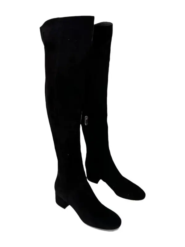GIANVITO ROSSI Block-heel Knee-high Boots - Black