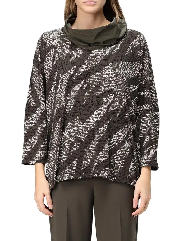 Joseph Ribkoff All-over Abstract Print Polyester Turtleneck Top - Multicolor