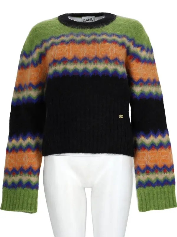 GANNI Alpaca-wool Blend Sweater For - Multicolou