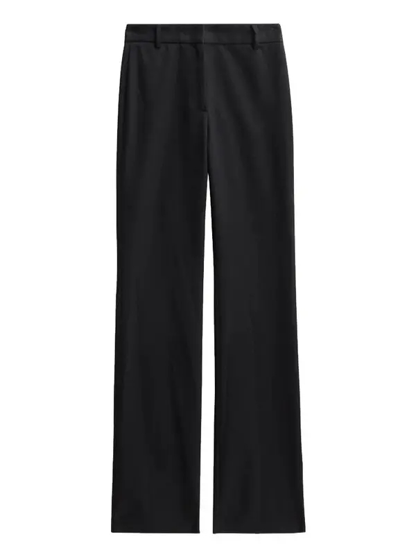 NILI LOTAN Corette Cotton Straight-leg Pants - Black