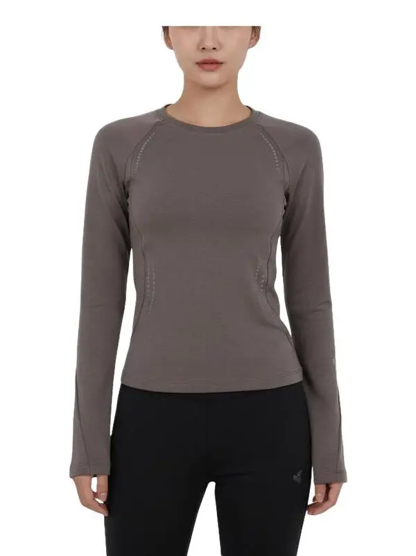 Adidas Sports Long Sleeve T-shirt 'medium Grey Heather - Medium Grey/heather