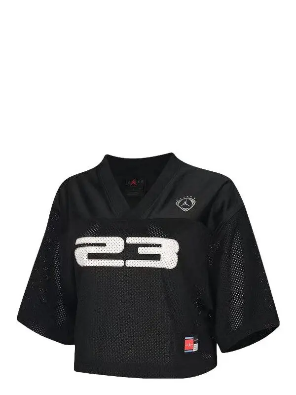 JORDAN Brooklyn Short Sleeve Jersey Top - Black