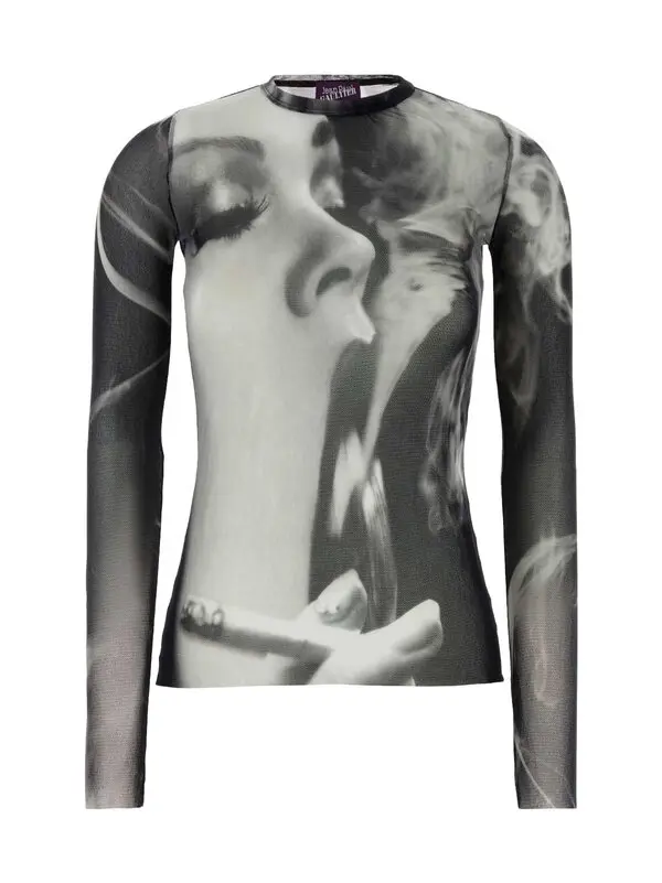 JEAN PAUL GAULTIER Printed Tulle Top - Multicolor