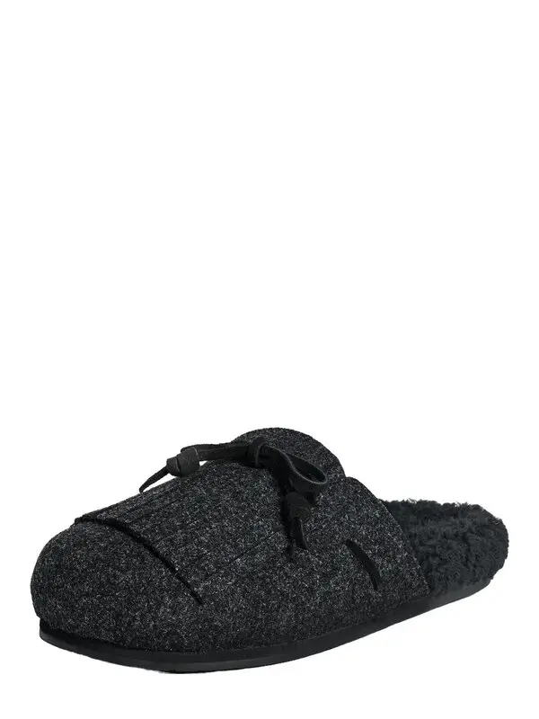 ANCIENT GREEK SANDALS Vasilitsa Fringe Mules - Black