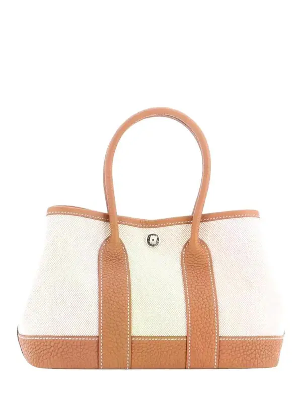 Hermès Neo Garden Toile And Leather 23 Tote Bag - Brown