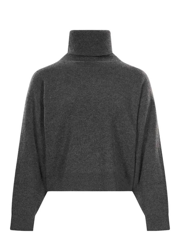 Brunello Cucinelli Ribbed-knit Roll-neck Sweater - Gray