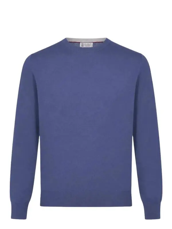Brunello Cucinelli Crew-neck Knitted Sweater - Blue