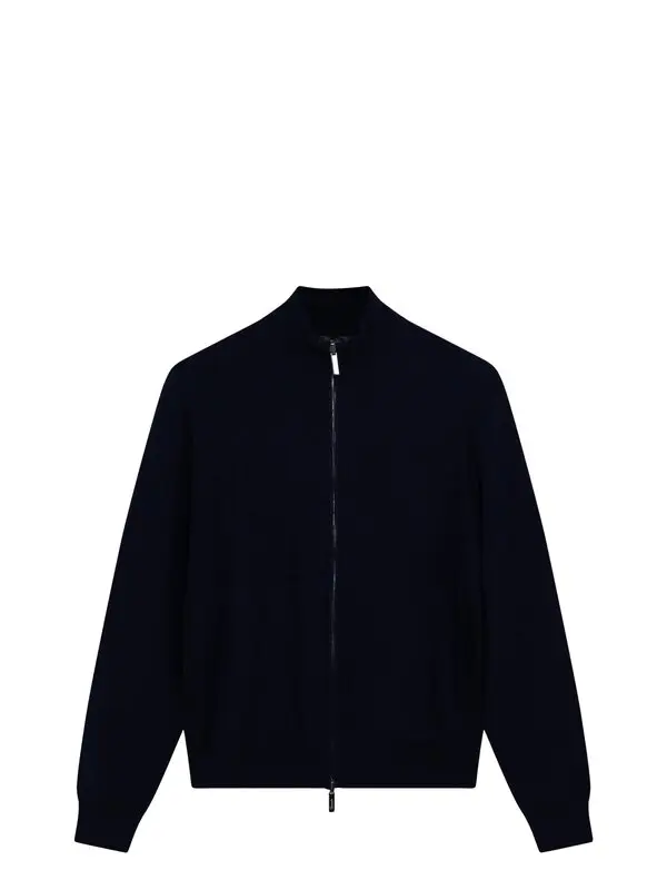 DRUMOHR Cashmere Zip Hoodie - Blue
