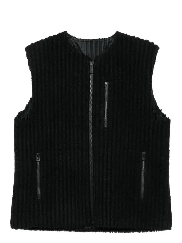 Issey Miyake Pleated Vest - Black