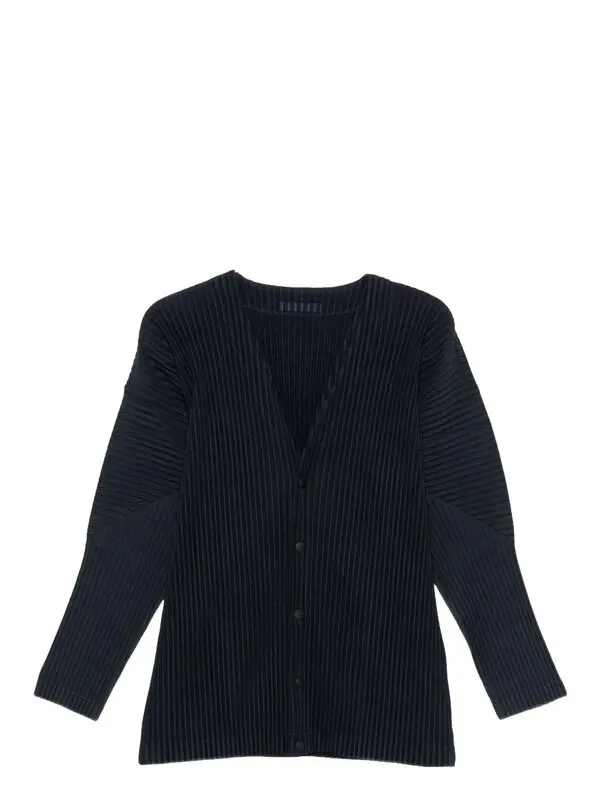 Issey Miyake Pleated Cardigan - Blue