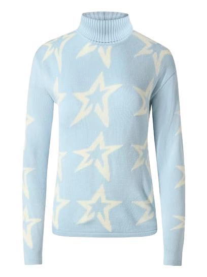 Perfect Moment Star Dust Merino Wool Sweater - Cloud Blue