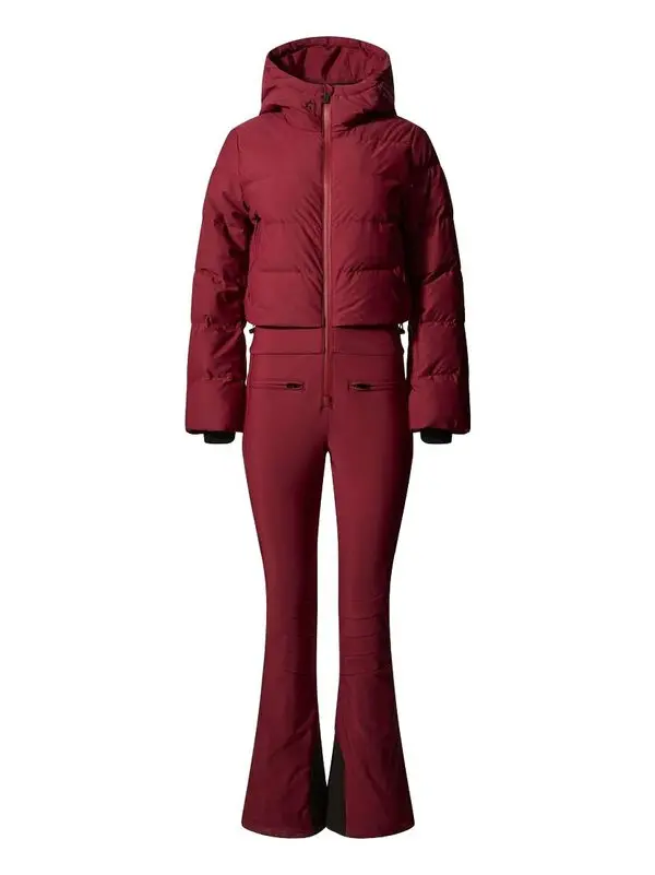 Perfect Moment Polar Flare Down Ski Suit - Wine