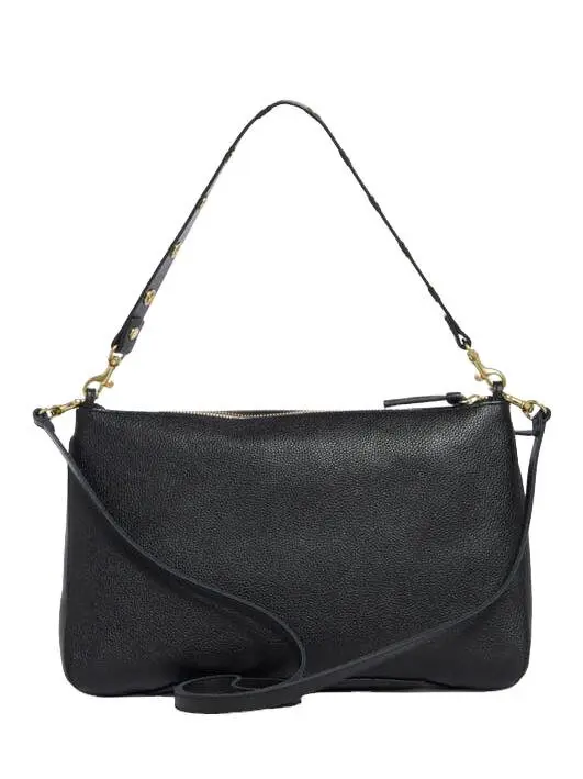 Clare V. Gosee Leather Crossbody Bag - Black