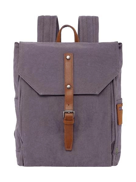 TSD BRAND Sunny Trail Canvas Laptop Backpack - Grey