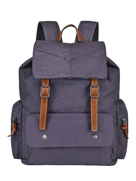 TSD BRAND Coast Ranch Canvas Laptop Backpack - Grey