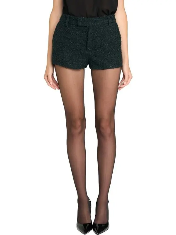 WAYF X Rose Lola Bleecker Tweed Shorts - Emerald